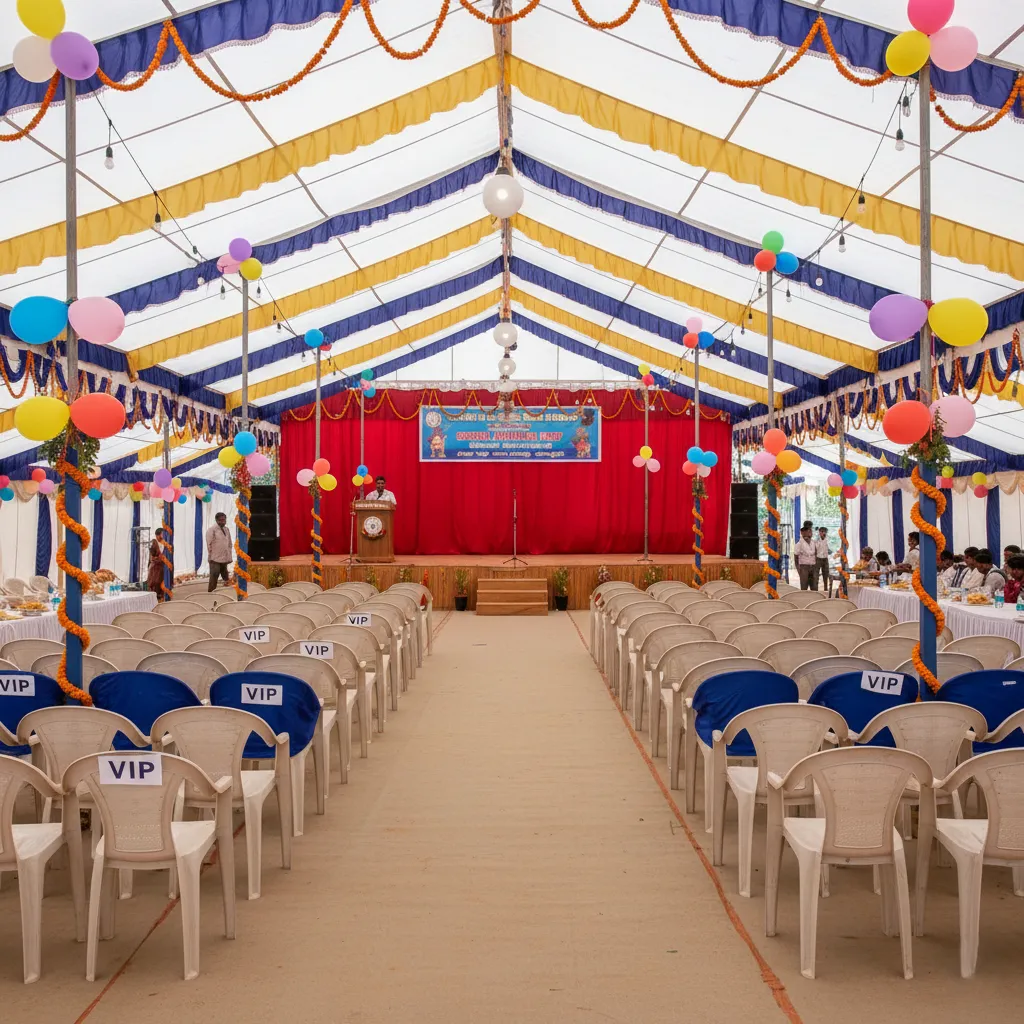 Panthal Services in Tamil Nadu | Shamiana Setup | Dream Decors